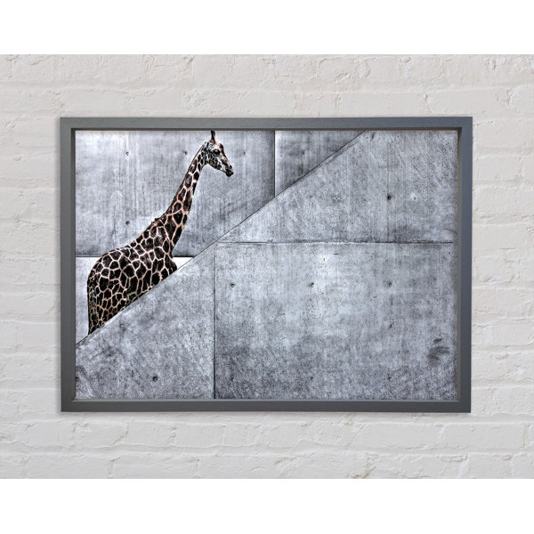 Ebern Designs Giraffe klettert die Treppe hinauf - Einzelne Bilderrahmen Kunstdrucke auf ...